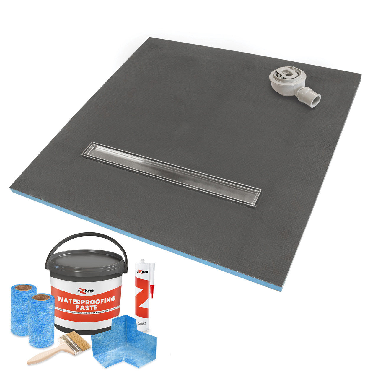 Wet room Kit Walk in | Wetroom Linear Shower Tray Former with Drain ...